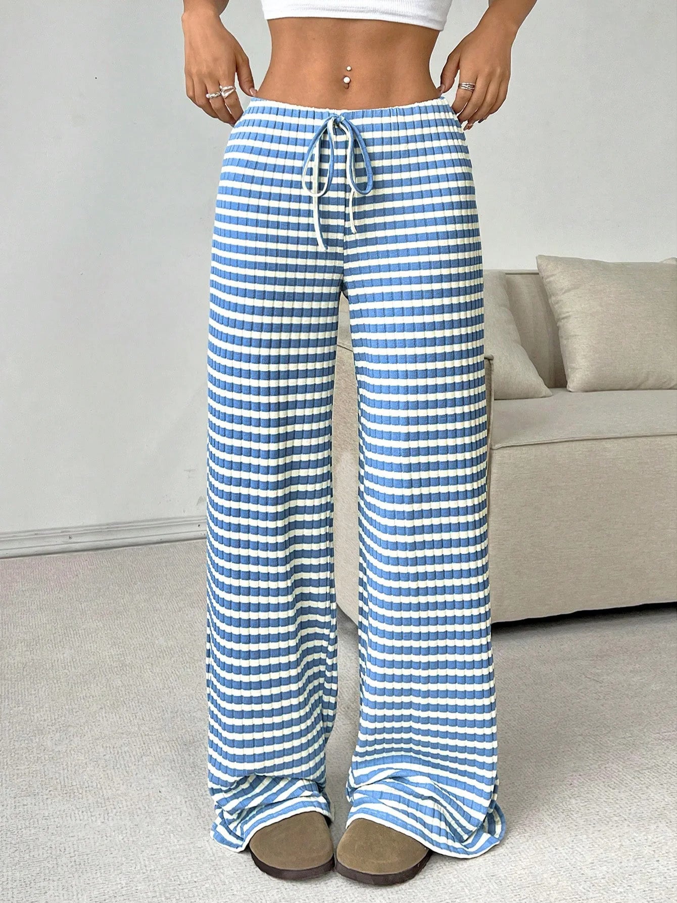 Clara Woods Striped Lounge Pants